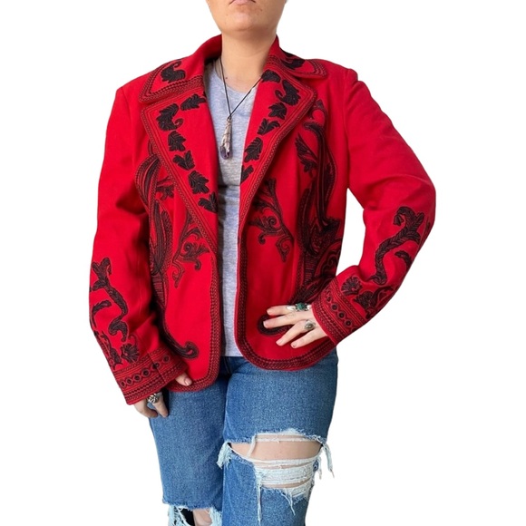 Jackets & Coats | Vintage Red Western Jacket | Poshmark